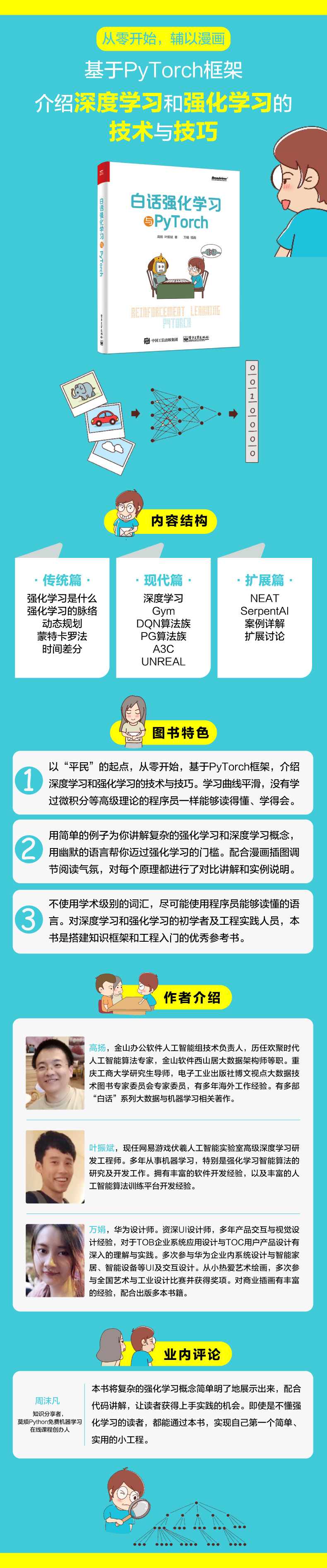 正版】 白话强化学习与pytorch 高扬 叶振斌 深度学习框架pytorch基础入门书籍 Pytorch框架知识叶》高扬著【摘要 书评 在线阅读】 苏宁易购图书