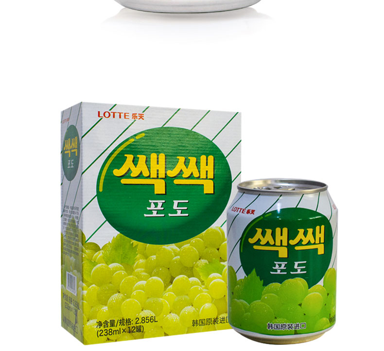 【乐天(LOTTE)果汁/果蔬汁】 乐天(LOTTE) 葡萄汁238ml×12罐韩国进口 果味饮料果汁饮料听装【价格 图片 品牌 报价】-苏宁 ...